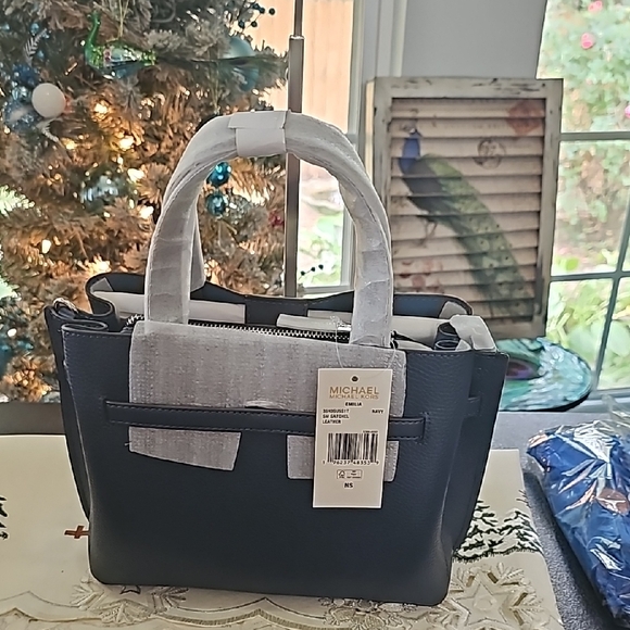 Michael Kors | Bags | Michael Kors Navy Nwt Emilia Blue Handbag | Poshmark